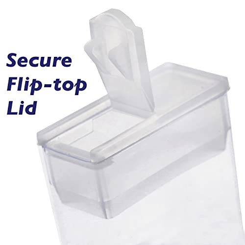 The Beadsmith Clear Plastic Boxes - Rectangle with a Flip Top Cap - 7/16β x 1β x 3-3/4β - Use for Beads, Bath Salts, Wedding & Party Favors, Home or Office Storage - Bag of 100