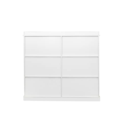 PKUGU White Bookshelves, 10-Grid Floor Standing Storage Shelves, 3-Tier Bookshelf with Storage, Vertical Cabinet Bookcase, Modern Open Bookshelf, Bookcases for Bedroom Study Living Room