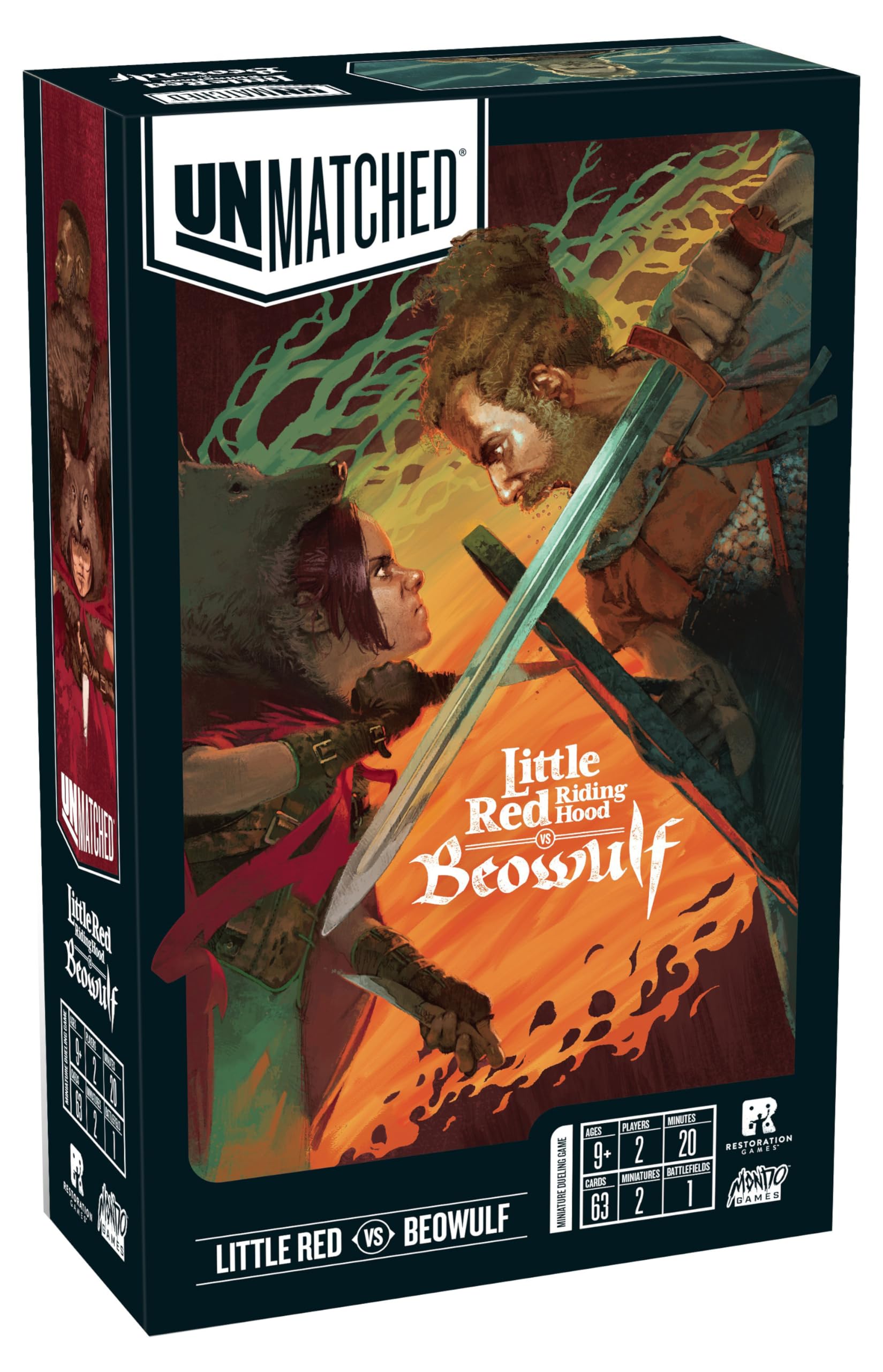 Restoration Games Unmatched Little Red Riding Hood Vs. Beowulf, Black