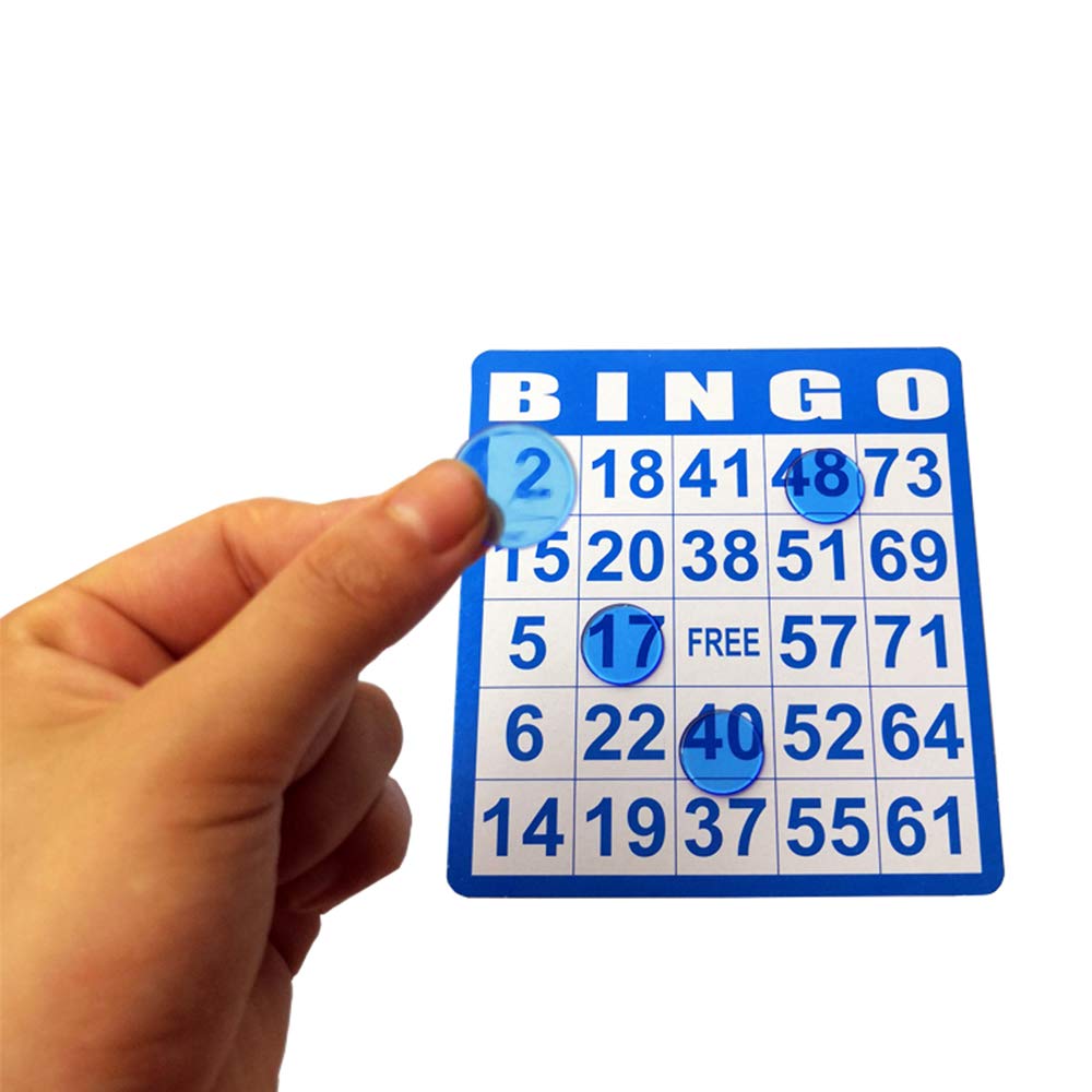 SEETOOOGAMES Bingo Chips Markers Counters - 3/4 inch Plastic Clear Bingo Chips for Bingo Games - Transparent Math Counting Chips for Classroom Teaching - 600 Pieces