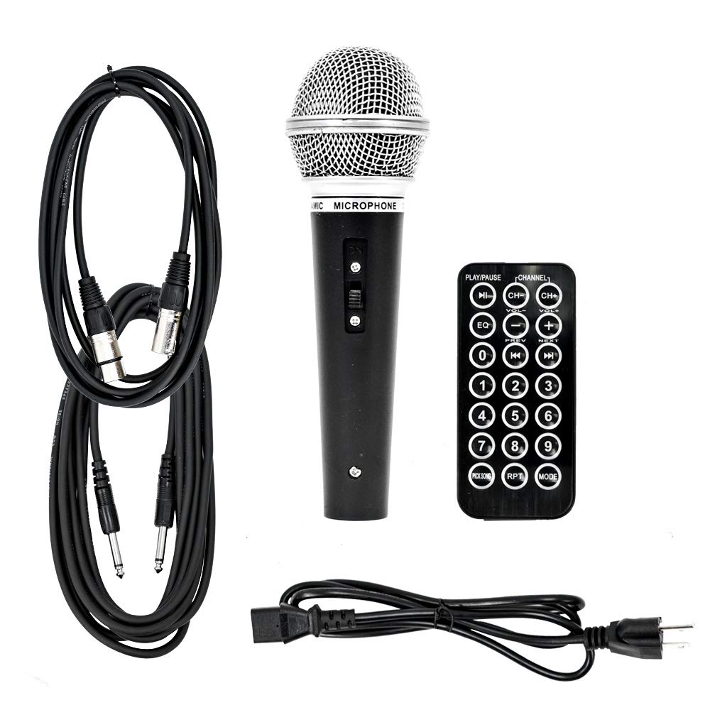 Seismic Audio - SA-KPTVL8 - Portable 8 Channel 500 Watt 8 Inch PA/DJ Speaker & Amplifier System with Bluetooth