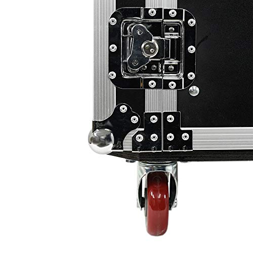 Seismic Audio - SA-PTR-16UC - 16 Space Pro Audio DJ Road Rack Case with Casters - 16U Pro Tour Grade Rack