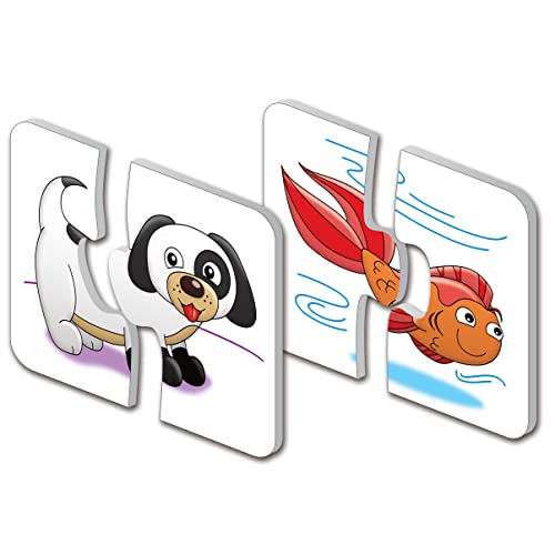 The Learning Journey: My First Match It - Head and Tails - 15 Piece Self-Correcting Animal Matching Puzzles - Learning Toys for Toddlers 1-3 - Award Winning Toys