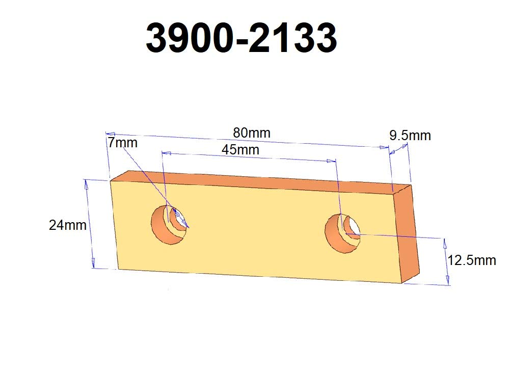 HHIP 3900-2133 Replacement Bolt-On Spare Jaw, For 3" Milling Vises (Pack of 1)