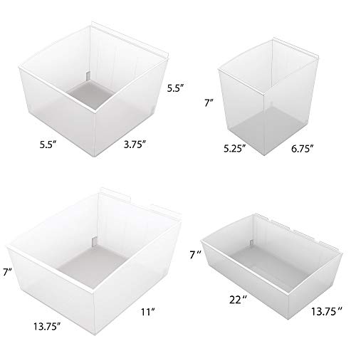 Proslat 03250 Probin Storage Bin Kit Designed for PVC Slatwall, 18-Piece