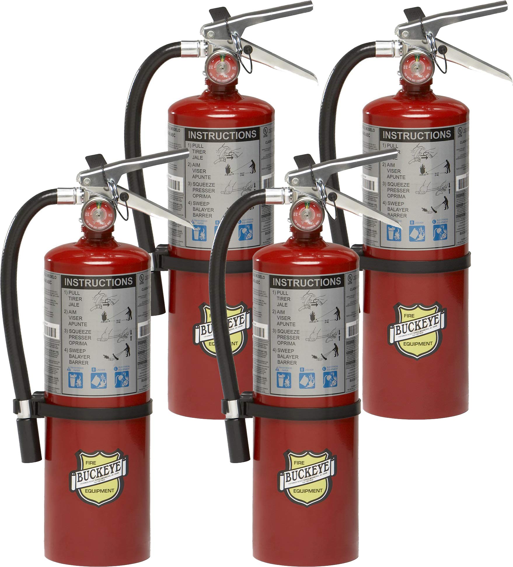 Buckeye 5 HI SA40 ABC 10914 Fire Extinguisher, Pack of 4