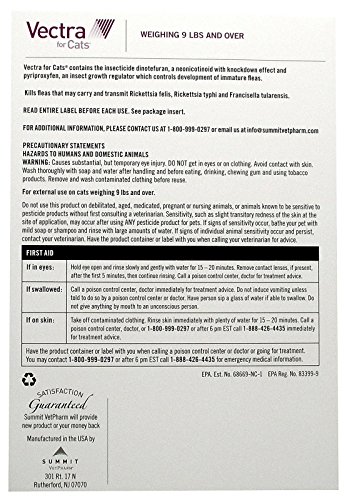 Vectra Feline (Green) - 9+ lbs - 6 Count