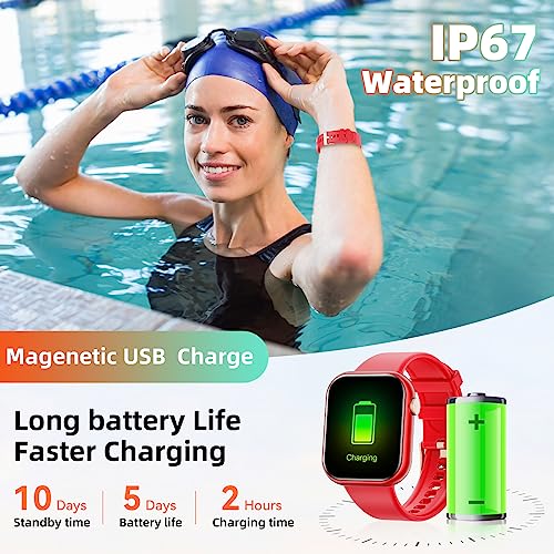 Hwagol Smart Watch,Bluetooth Call Smartwatch for Men Women,Monitor Heart Rate/Sleep/Blood Oxygen/Pedometer,Multiple Exercise Modes,Compatible with iOS and Android, 1.85-inch Screen Fitness Trackers