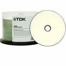 TDK CD-R WHT THERM, LQ-50PK 52X DATA CTG