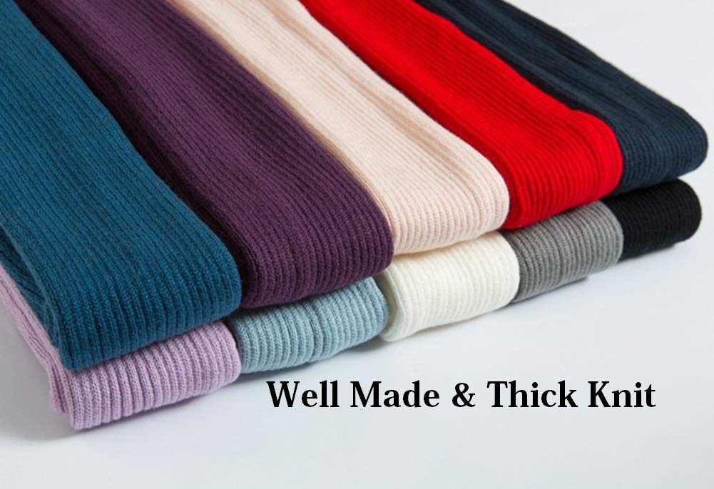 CHUNG Women's Over Knee Thigh High Warm Leg Warmers Stirrup Thermal 80s Long Socks Yoga Ballet Dance-Black