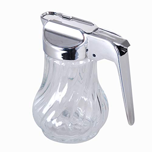 Hinomaru Collection Mini Classic Glass Jar Syrup Dispenser Condensed Milk Honey Pot With Plastic Top 4 fl oz
