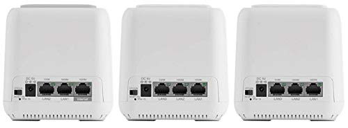Monoprice Whole Home Mesh Wi-Fi System, Wi-Fi Router and 2 Satellite Extenders, Quick Setup by Touch Link Technology Covers Entire Home up to 4500 sq. ft.