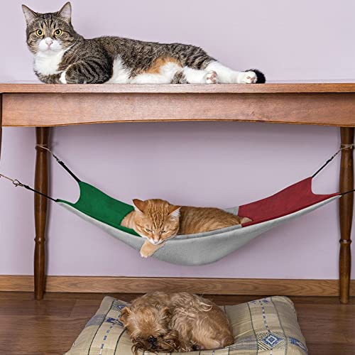 Italian Flag Pet Hammock Bed Guinea Pig Cage Hammock Small Animal Hanging Bed for Ferret, Chinchilla, Puppy and Other Small Animals