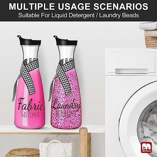 GMISUN 3 Pack 56oz Laundry Detergent Dispenser for Laundry Room Decor, Laundry Soap Dispenser for Laundry Organization and Storage, Liquid Laundry Detergent for Fabric Softener, Bleach, Powder, Beads