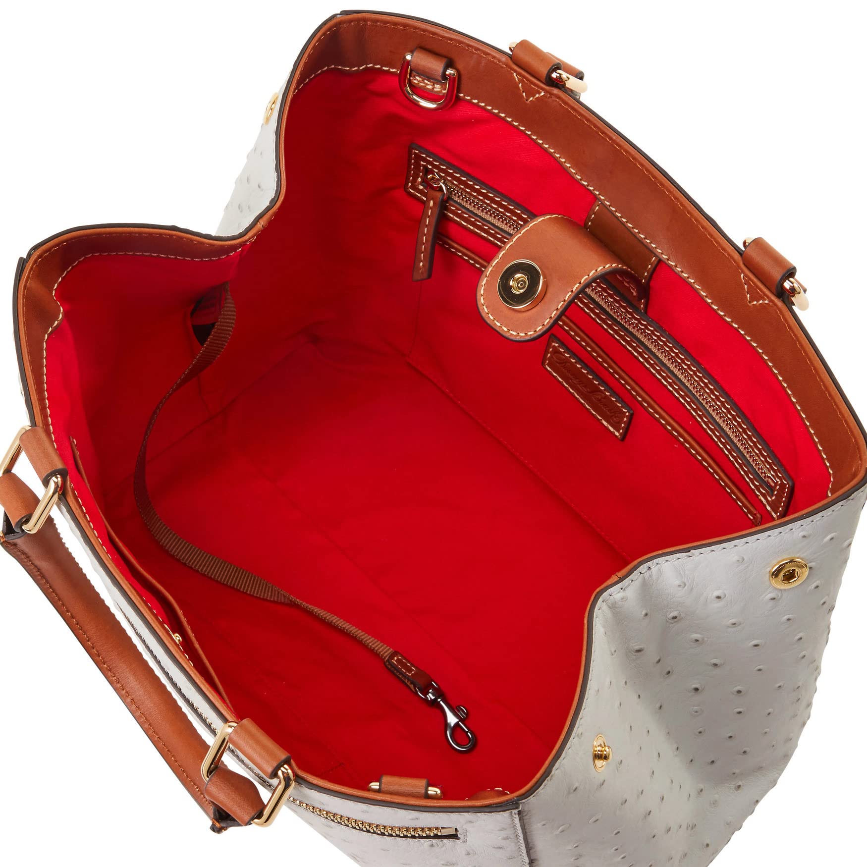 Dooney & Bourke Ostrich Zip Satchel