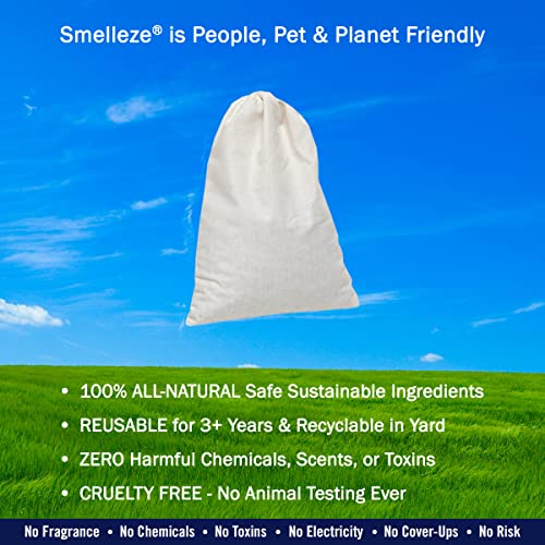 SMELLEZE Reusable Formaldehyde Odor Remover Deodorizer Pouch: Rids Formaldehyde Smell Without Scents in 300 Sq. Ft.