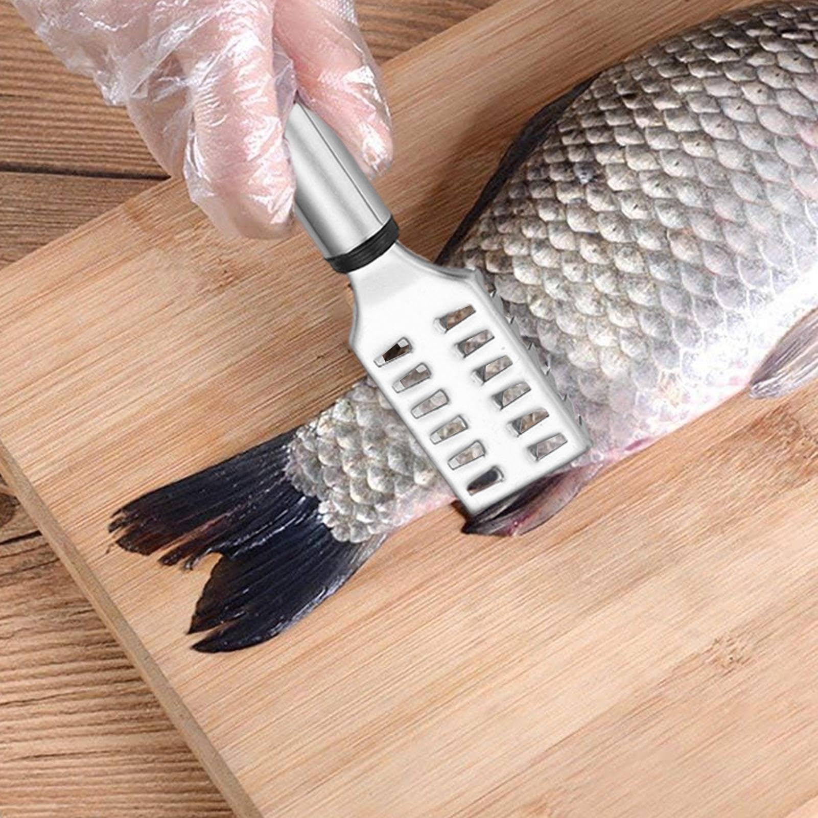 Fish Scale Remover Tool - Fish Scaler Tool | Fish Scaler Brush, Handheld Stainless Steel Scarper Remover, Scarper Remover and Descaler with Ergonomic Handle, Kitchen Tool for Fish Scaling Cleaning