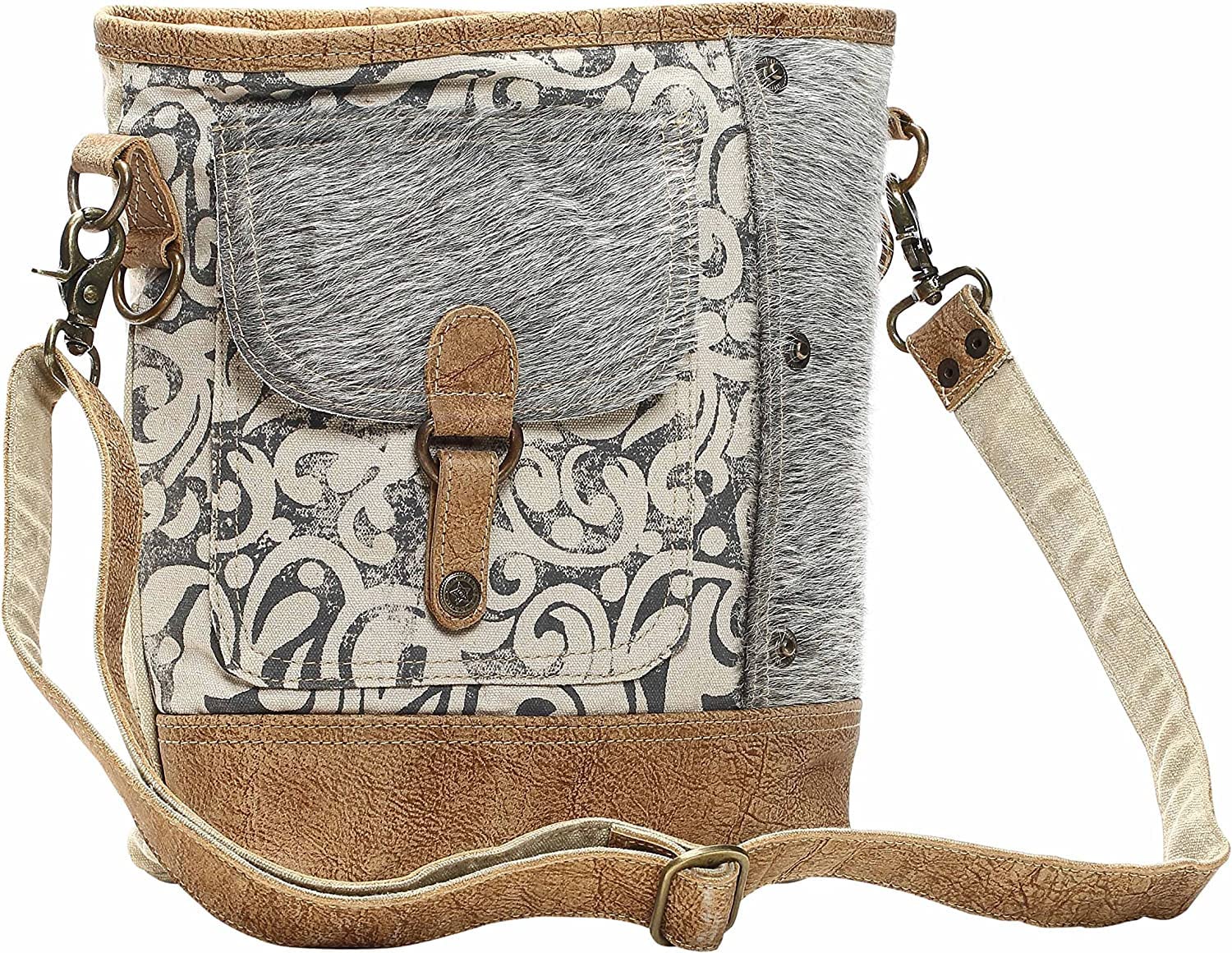 Myra Bag Hairon Flap Pocket Shoulder Bag S-1125