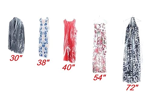 NAHANCO NTP372, Perforated Plastic Garment Bags On A Roll, Opening At Top, 72"H -Clear (Roll of 350)