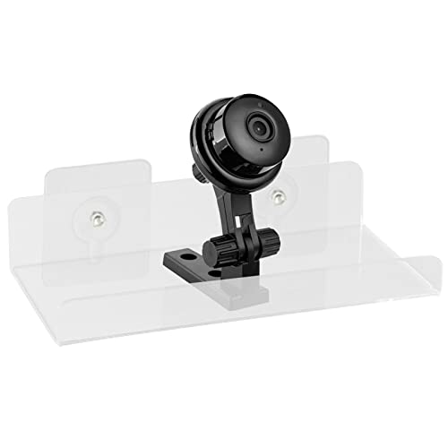Die Camera Shelf | Firm Mini Clear Shelf with Removable Rail,Small Wall Shelf Adhesive Shelf Home Wall Rack for Cameras Character Collections