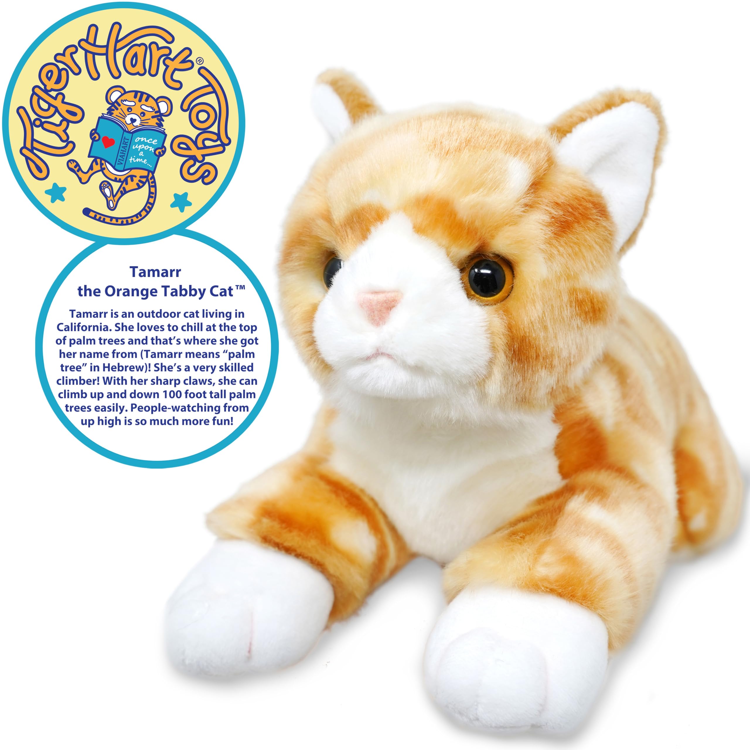 TigerHart Tamarr The Orange Tabby Cat - 10 Inch Stuffed Animal Plush