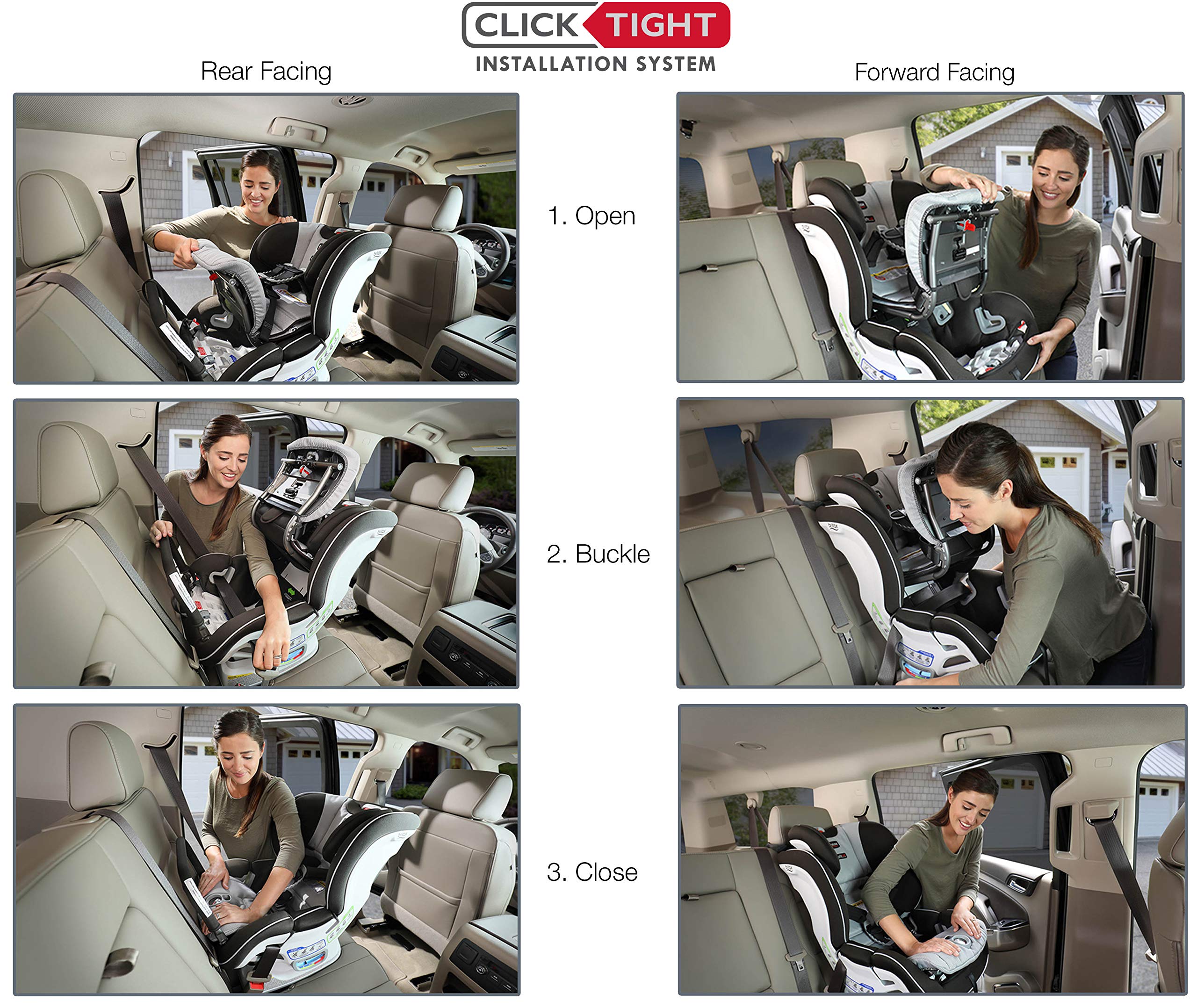 Britax Advocate ClickTight Anti-Rebound Bar Convertible Car Seat - 3 Layer Impact Protection - Rear & Forward Facing - 5 to 65 Pounds, Venti