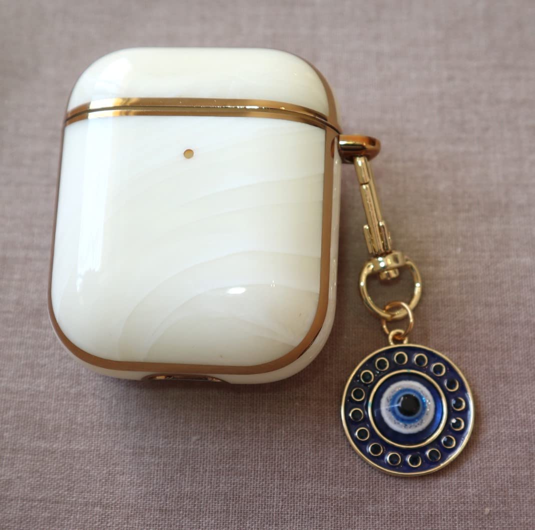 Cute Jewelry Evil Eye Keychain Good Luck Key Chain for Women Charms for Car Keys Holder (Blue)