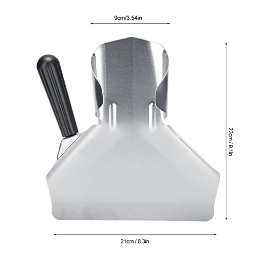 Multifunctional Kitchen Thickened Stainless Steel French Fries Shovel French Fries Bagging Spoon, Open Design For Easy Access Surface Non Slip Detachable Seamless One Piece Durable