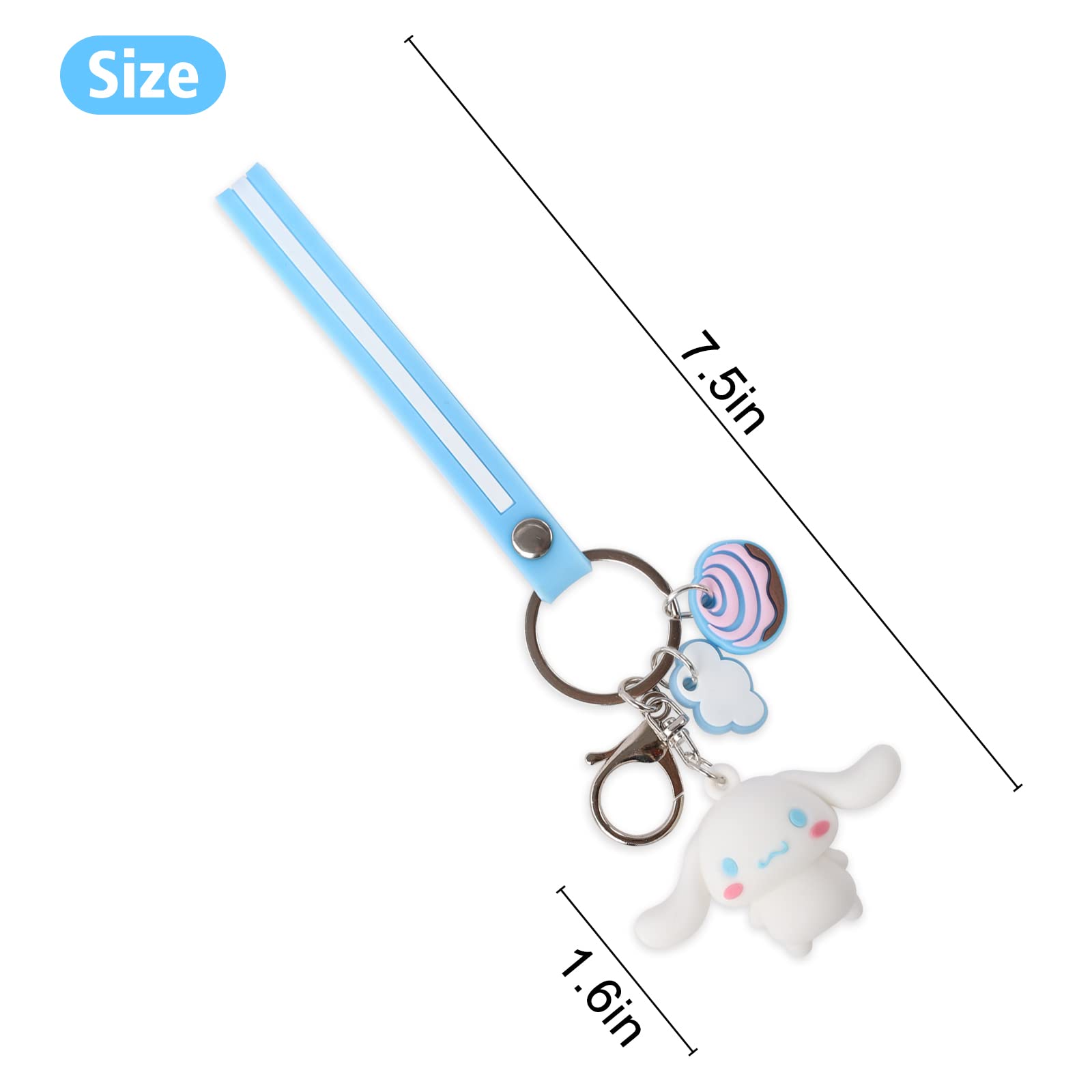Cute Keychain for Girls - Kawaii Anime Keychain, Ladies Purse Handbag Decorative Bag Accessories (Dog)