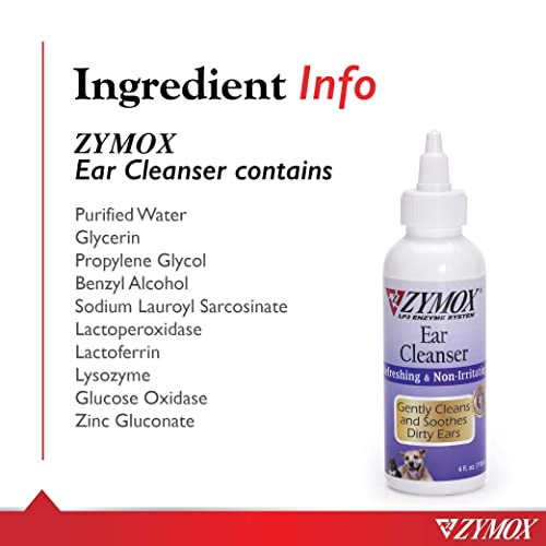 Zymox Ear Cleanser Solution for Dogs and Cats, 4oz