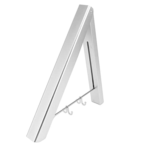 plplaaoo Clothes Drying Rack,Wall Mounted Drying Rack,Durable Aluminum Folding Clothes Drying Rack,Retractable Clothes Hanger Rack for Laundry Room Closet Storage Organization(Silver)