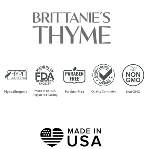 Brittanie's Thyme Squalane Skin Moisturizing Oil 2oz | 100% Plant Derived Squalane for Face, Skin & Hair | Luxurious Formula, Lightweight Formula for Hydration