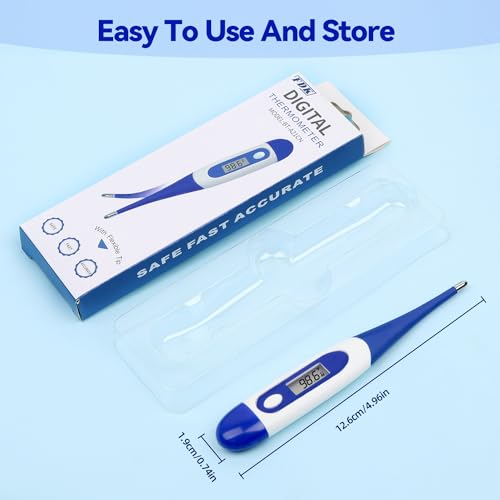 FDK Thermometers for Adults & Kids - Medical Grade, Accurate Oral/Armpit, Ideal for Travel, Easy-to-Read Digital Display, Default, BT-A21CN