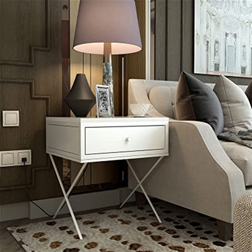 HIGOH Bedside Table Luxury Iron Casting Golden Nightstand Coffee End Bedside Table Home Furniture Nightstands Cabinet Cupboard Living Room