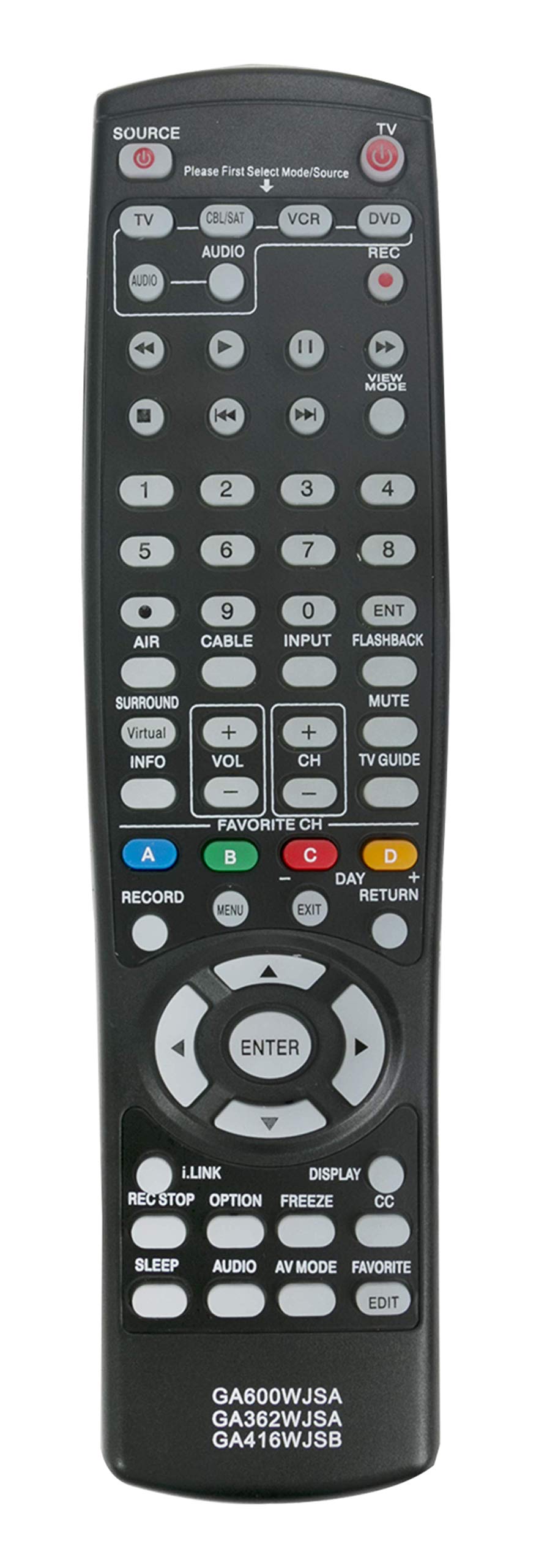 New Replace Remote GA416WJSB GA600WJSA GA362WJSA for Sharp TV LC37D40U LC37DB5U LC37GA4X LC37HT3 LC37HT3U LC-37HT3U LC40C32U LC40C37U LC40C45U LC42D64 LC42D64U LC-42D64U LC42HT3 LC42HT3U LC-42HT3U