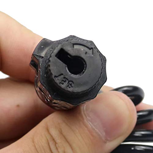 Cycling Combination 4-Digit Password Bike Lock Cable Security Bicycle Bike Accessories Mountain Bike Lights Front and Back (Black, One Size)