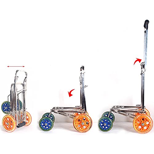 DOUBA Shopping Cart Folding Portable Truck Trolley Increase Wheel Luggage Cart Four-Wheeled Cart Pull Goods Multifunction Four Rounds