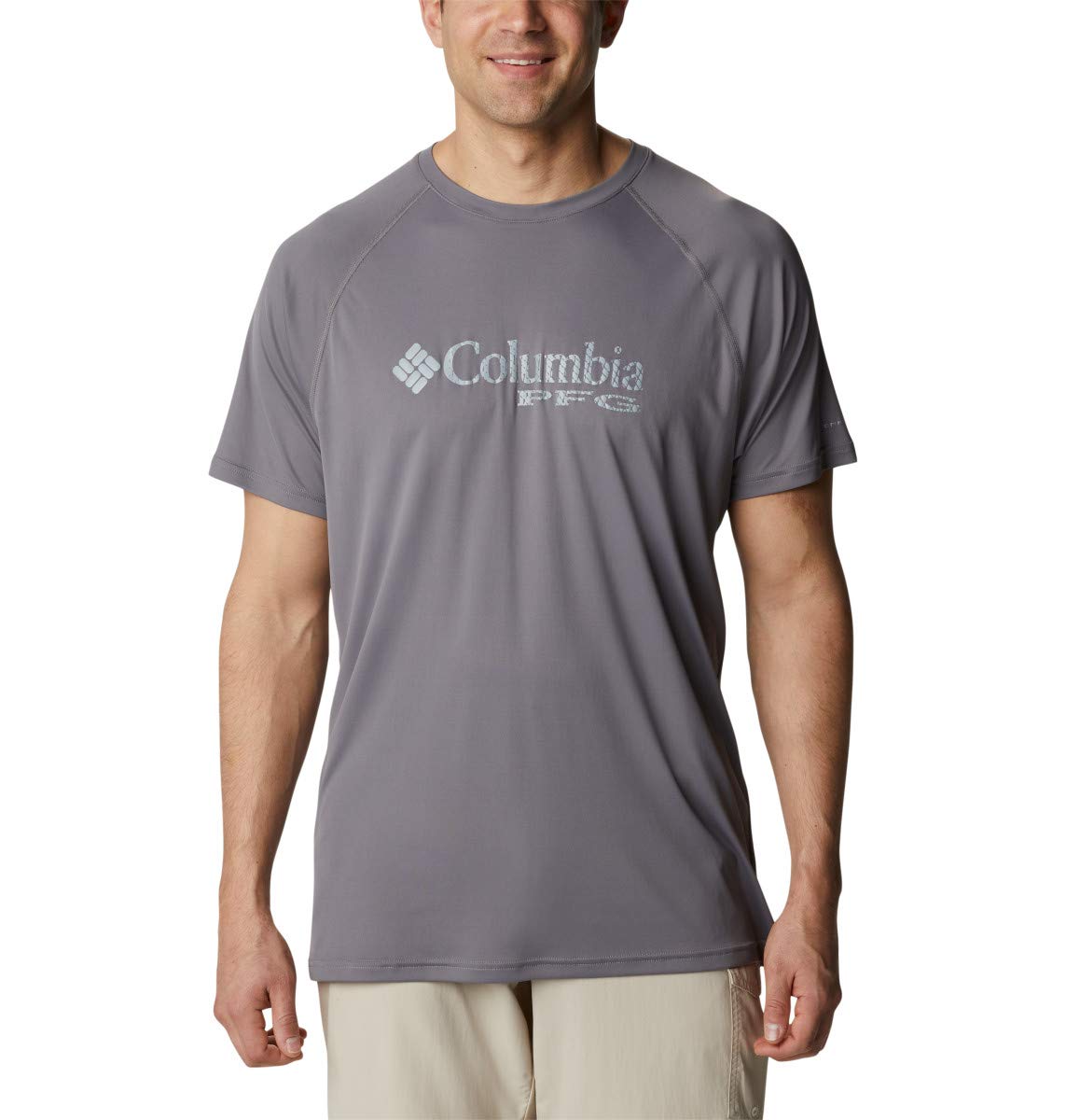Columbia Men's PFG Reel Net Knit Short Sleeve, Carbon, XX-Large
