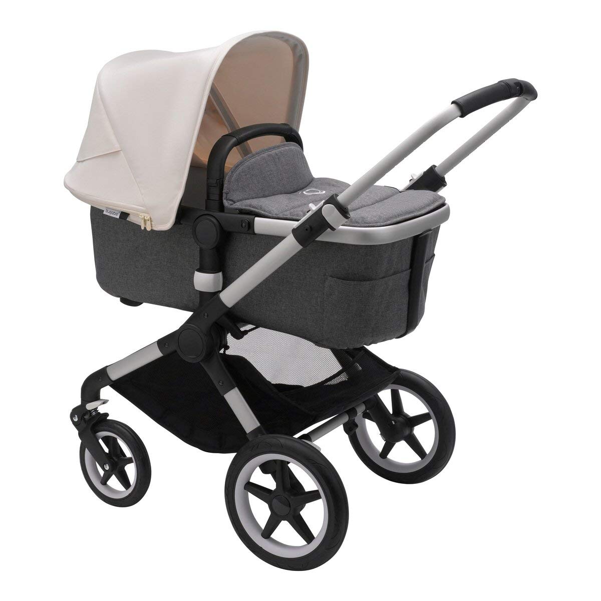 Bugaboo Fox 2 / Lynx Extendable Sun Canopy with UPF Sun Protection and Peekaboo Mesh Panel, Compatible with All Fox, Lynx and Cameleon3 Models - Fresh White