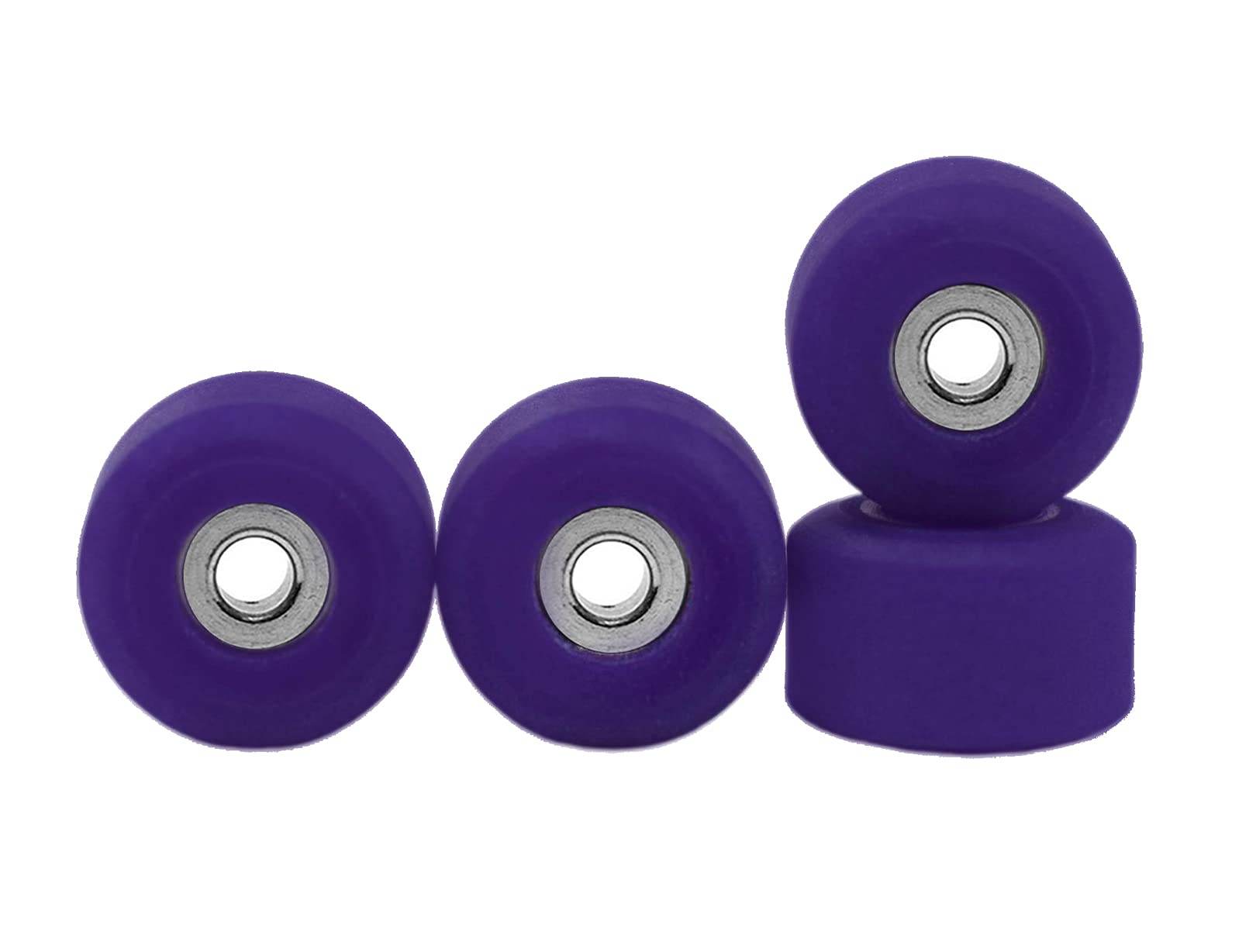 Teak Tuning Apex 61D Urethane Fingerboard Wheels - New Street Shape, 7.7mm Diameter - Ultra Spin Bearings - Made in The USA - Grape Colorway