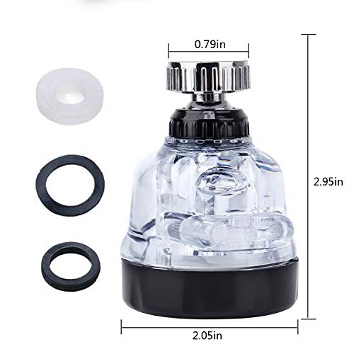 Faucet Head 360° Rotatable,3 Modes Position Adjustable Faucet Water Filter for The Kitchen,Booster Shower Water Saver Extender Splashproof Filter Vegetable Tap Device Bathroom