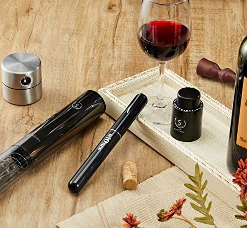 wiOnes 2022 Pocket Wine Opener, Air pump wine bottle opener, features built-in foil cutter and air pressure safeguard technology.