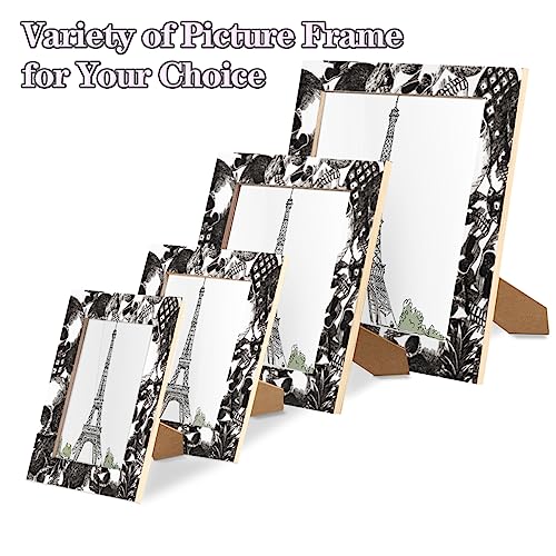 POFATO Black Pineapple Skull 8x10 Picture Frame Wood Photo Frame for Tabletop Display Wall Mount Picture Frame Display 8 x 10 Inch Photo Wall Decor Home Gift Frames
