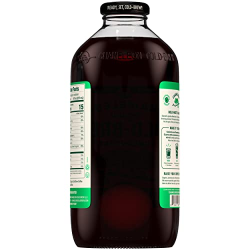 Chameleon dark roast Liquid Organic Cold Brew Concentrate Black Coffee, 32 fl oz.