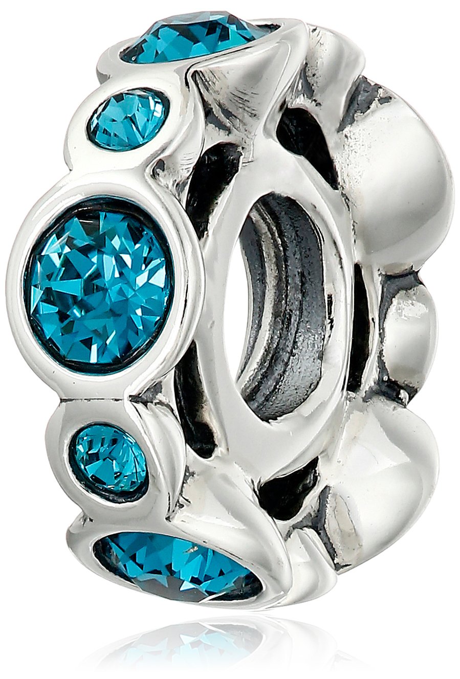 Chamilia "Birthstone Jewels" Sterling Silver and Swarovski Crystal December Bead Charm