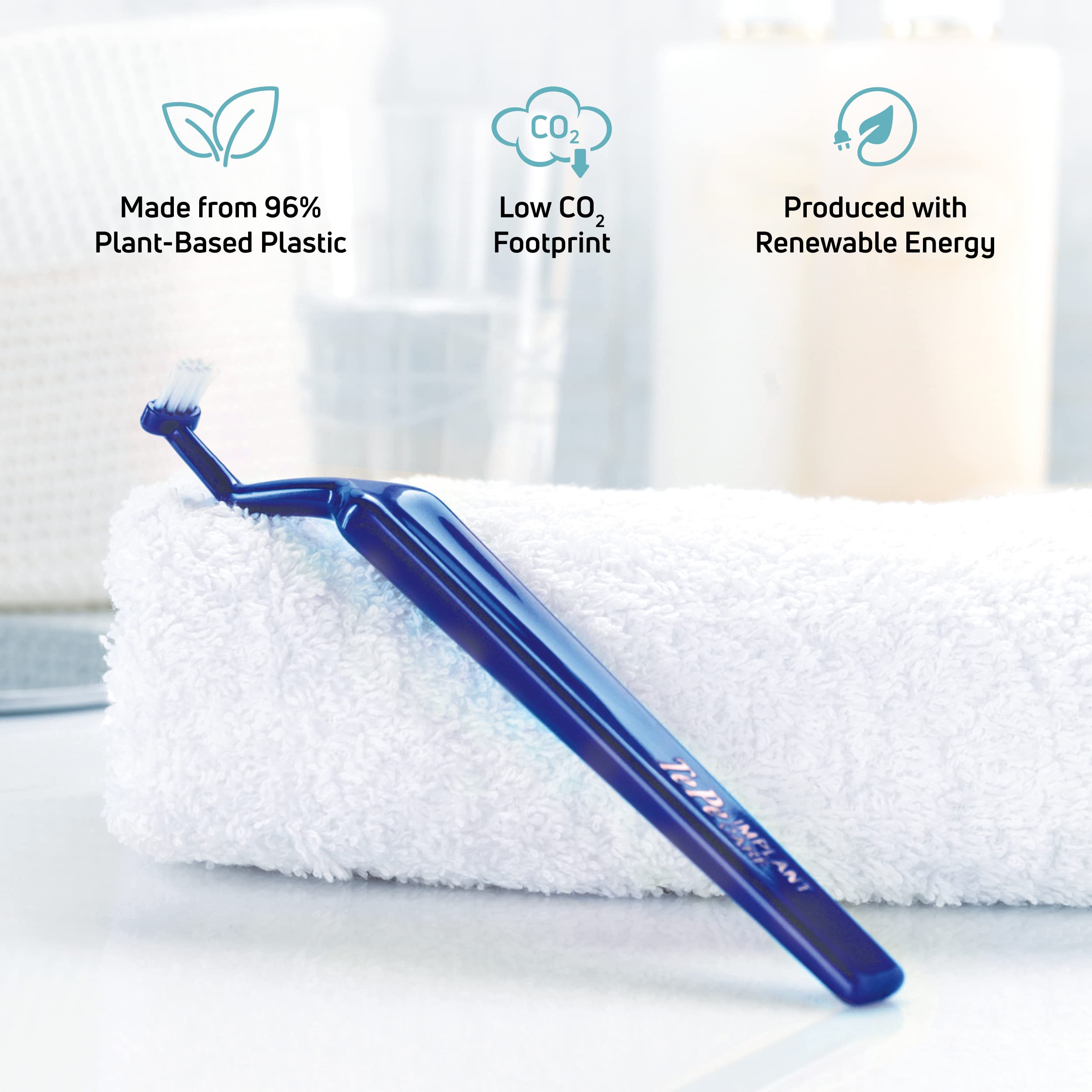 TEPE Angled Soft Bristle Toothbrush, Orthodontic Toothbrush for Braces, Small Head Toothbrush for Retainers, Implants, Universal Care, 1 Pk