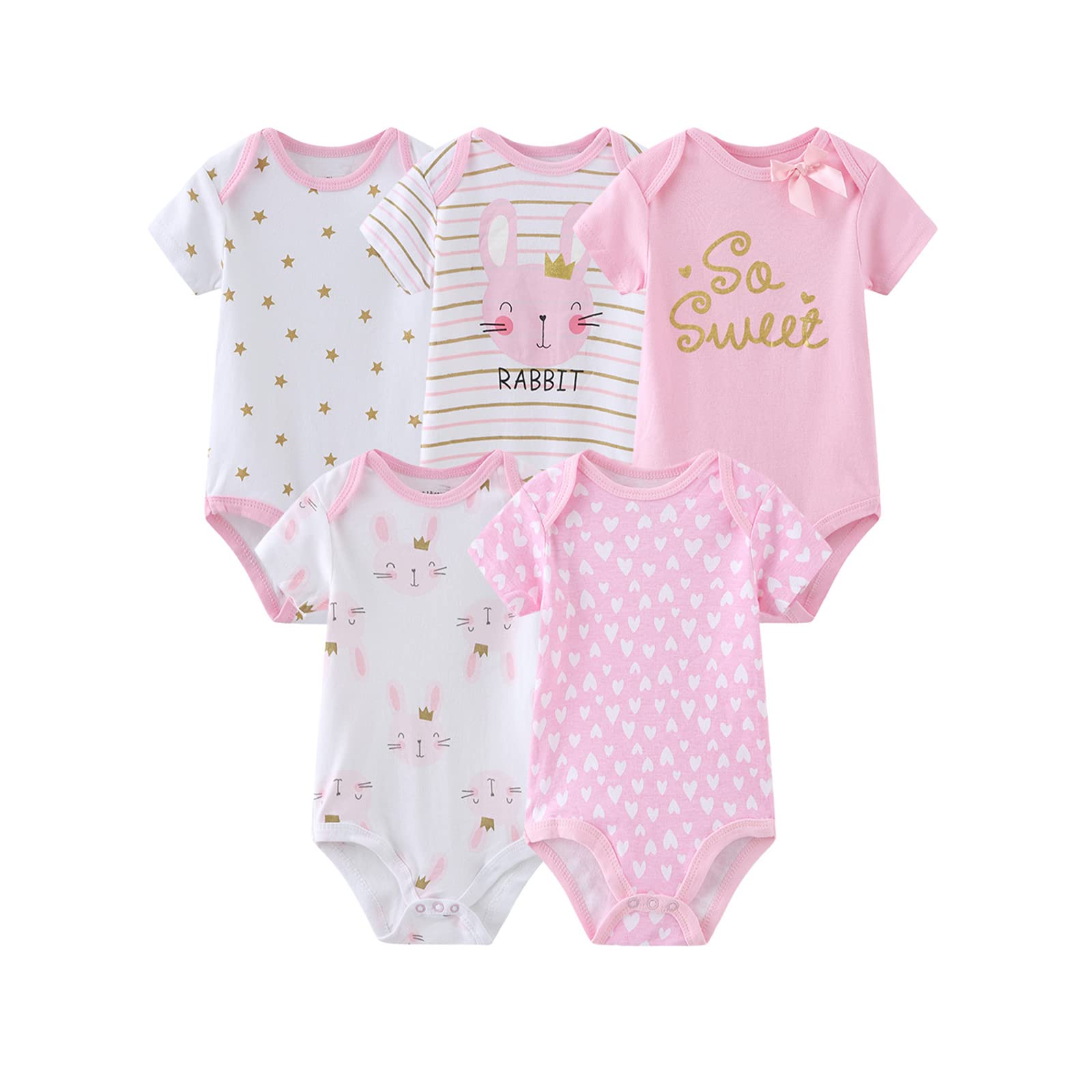 MAMIMAKA Newborn Layette Gift Set Bodysuits Pants for Baby Girl and Boy 24 Piece 100% Cotton Essentials and Accessories
