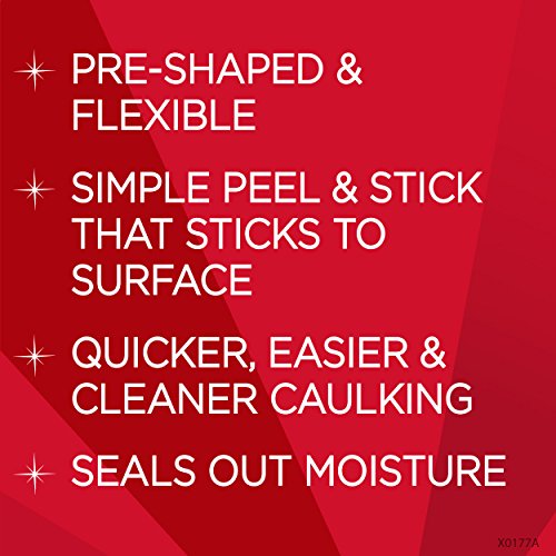 Magic American Tub/Floor Peel and Stick Caulk, 1-1/4" x 5' (3.1cm * 1.5m) , (1 Count (Pack of 1), white)