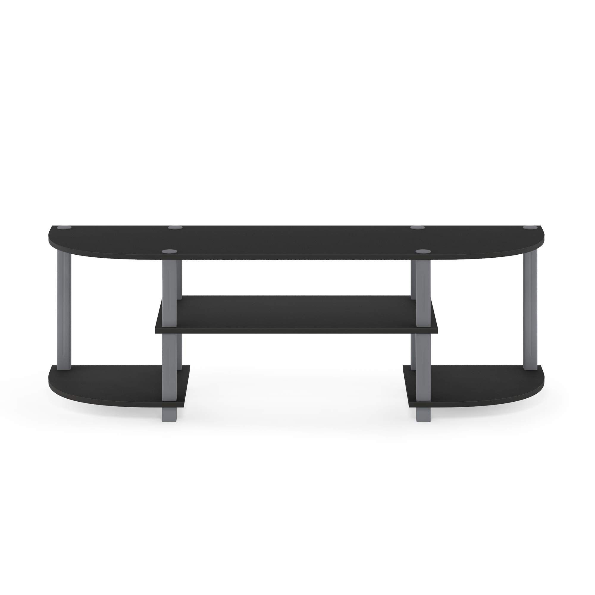 Furinno Turn-S-Tube Wide TV Entertainment Center, Black/Grey