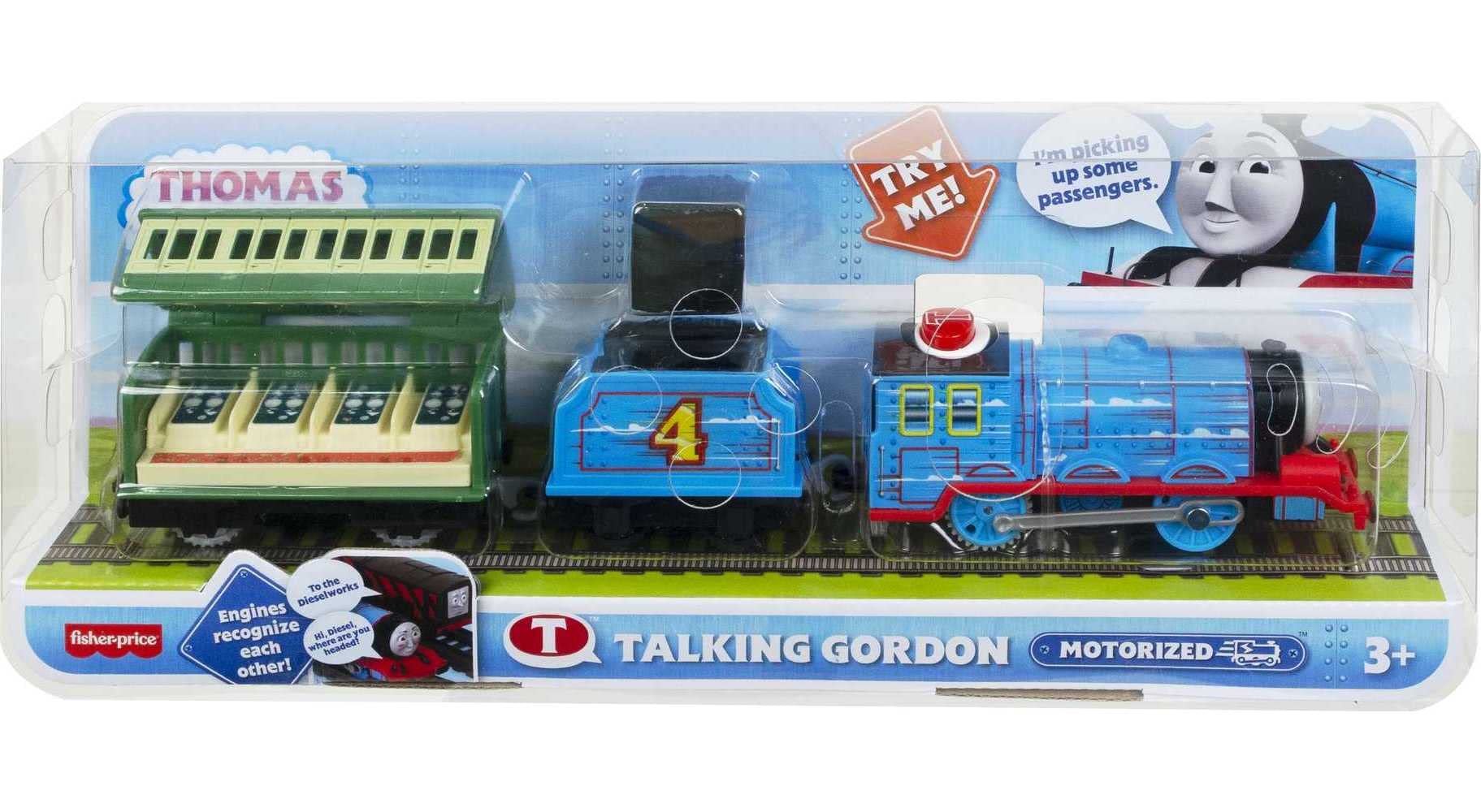 Thomas & Friends Motorized Toy Train Talking Gordon Engine with Sounds Phrases & Coal Tender for Preschool Pretend Play Kids Ages 3+ Years